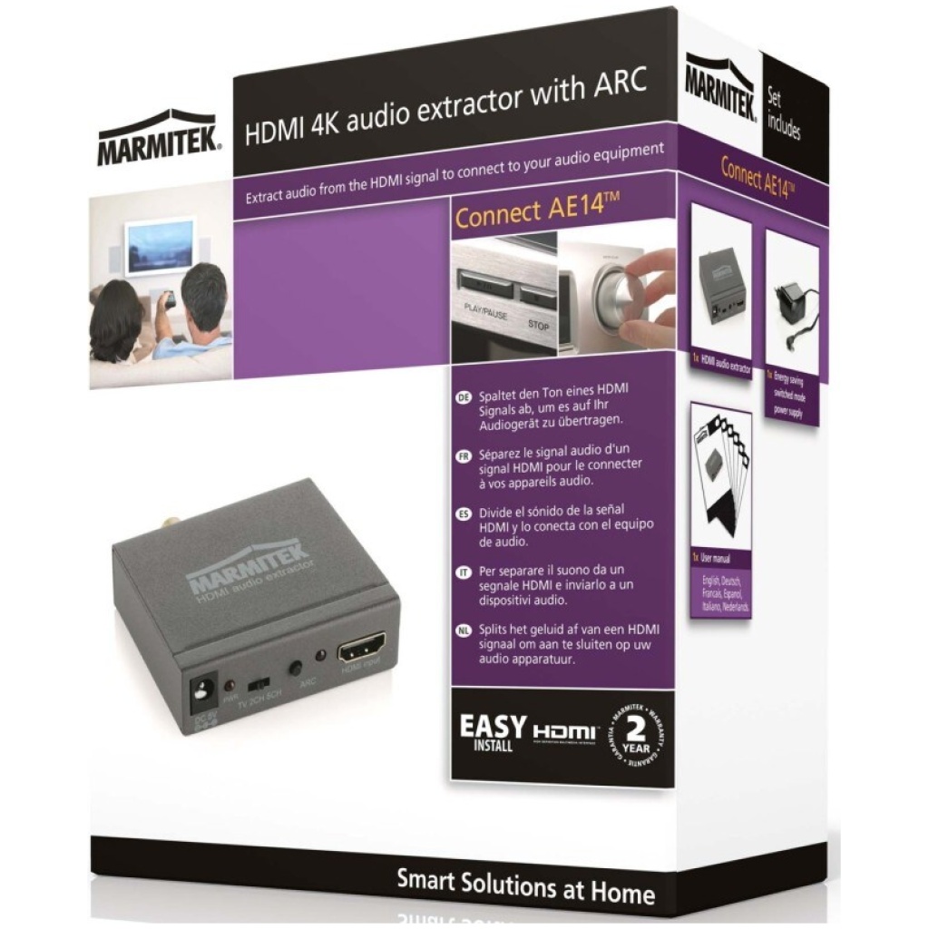 Connect AE14 (Marmitek) - HDMI Audio Extractor - Onlineshop Spühler ...