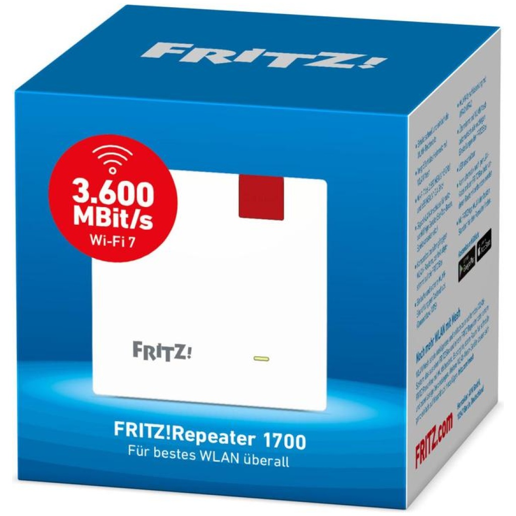 Repeater 1700 (FRITZ!) – WLAN MESH Erweiterung - WiFi 7 - Onlineshop ...